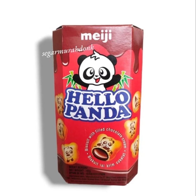 Jual Meiji Hello Panda 42 gram Biskuit isi krim rasa coklat | Shopee ...