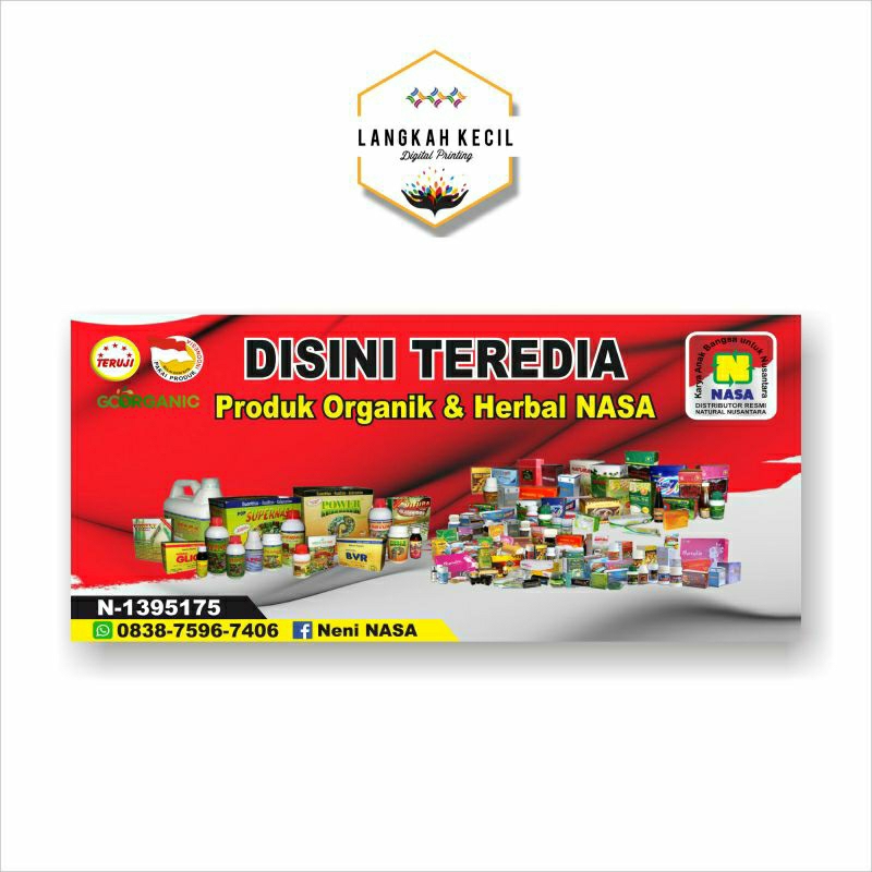 Jual Cetak banner spanduk Herbal NASA | Shopee Indonesia