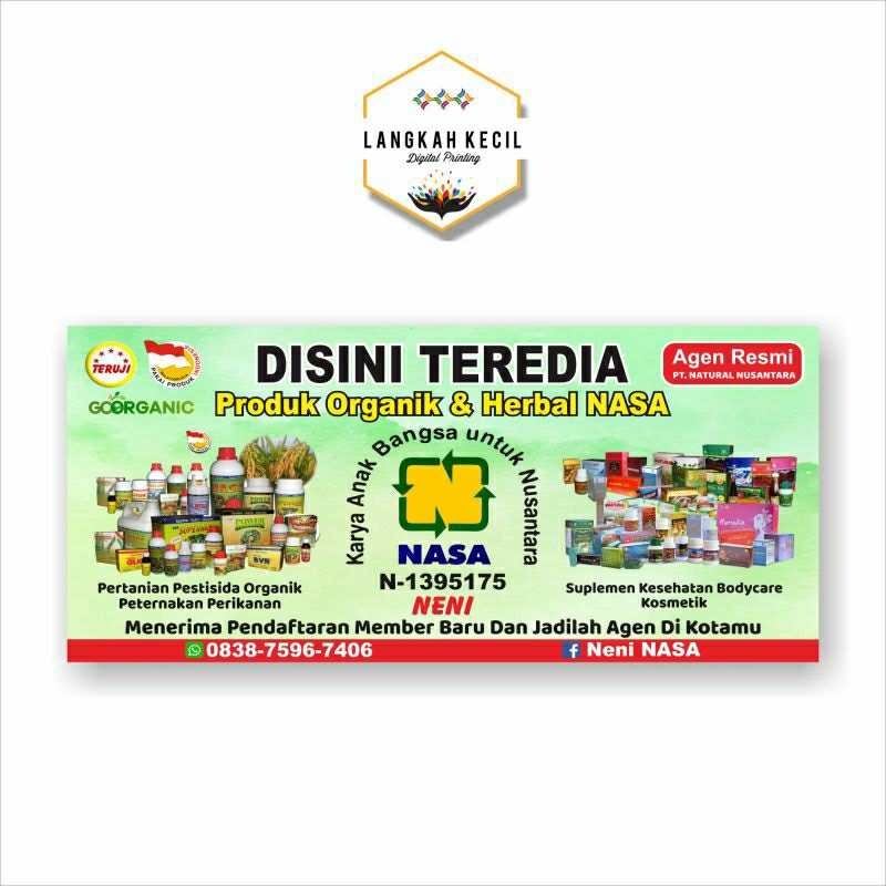 Jual Cetak banner spanduk Herbal NASA | Shopee Indonesia