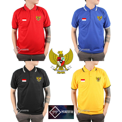 Jual PEACEFUL-Kaos Polo Garuda Indonesia / Polo Shirt / Kaos Kerah ...