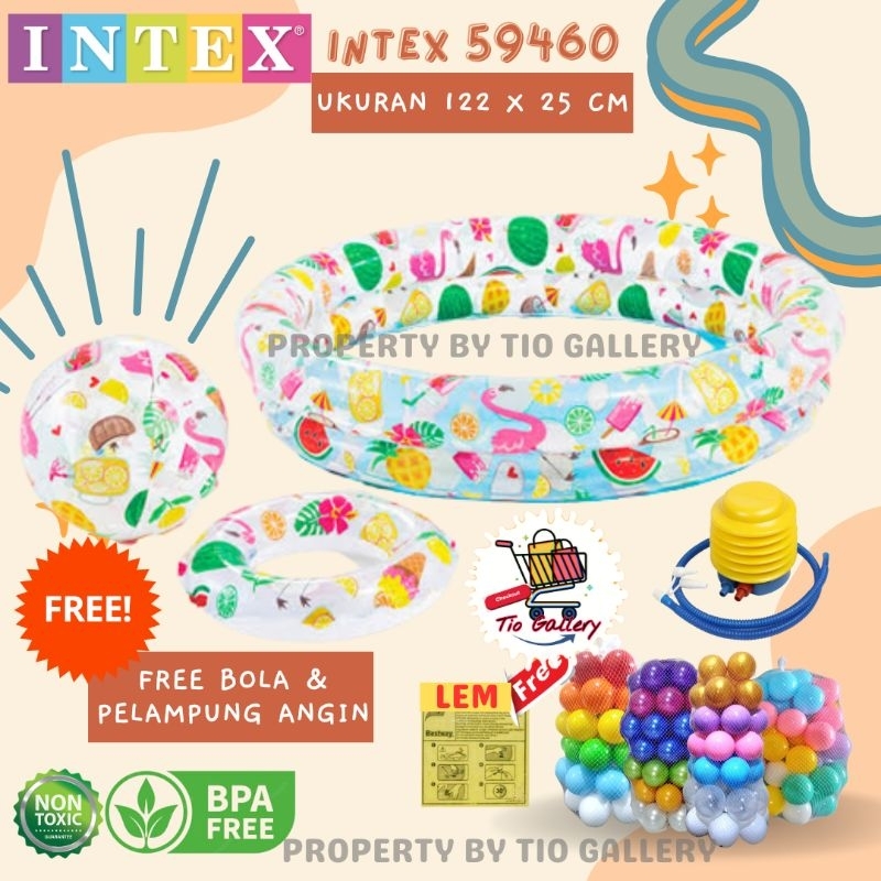 Jual Kolam Renang Anak dan Bayi Intex 59460 ukuran 122 x 25 cm Paket ...