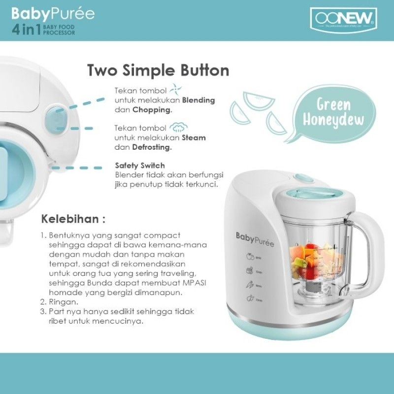 Jual OONew Petite Series 4 in 1 Baby Food Processor | Shopee Indonesia