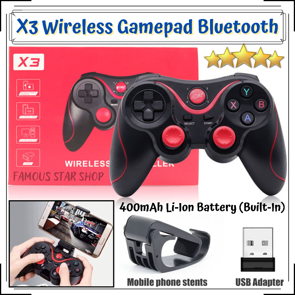 Jual Portable GAMEPAD Stik Bluetooth X3 Wireless Controller For ...