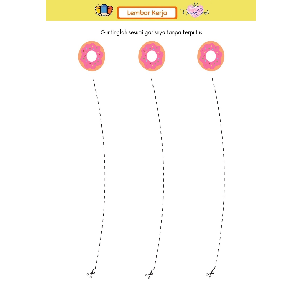Jual LEMBAR LATIHAN MENGGUNTING AWAL ANAK || EDUKASI KERTAS MENGGUNTING ...