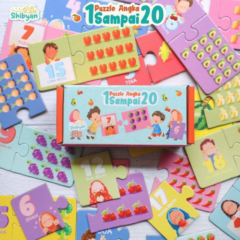 Jual Puzzle Angka 1-20/Puzzle Angka anak | Shopee Indonesia