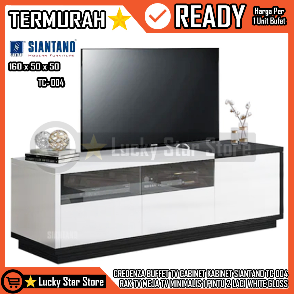 Jual (KARGO) CREDENZA BUFFET TV CABINET KABINET SIANTANO TC 004 RAK TV TELEVISIMEJA TV MINIMALIS ...