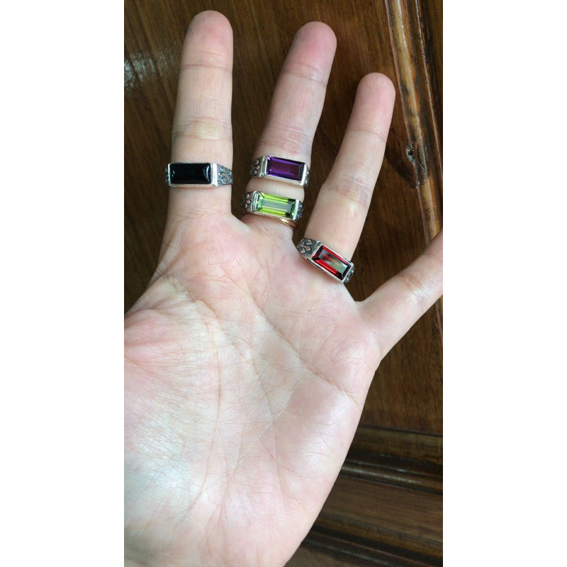 Jual Cincin ring perak silver bali 925 kotak persegi ukir pria wanita ...