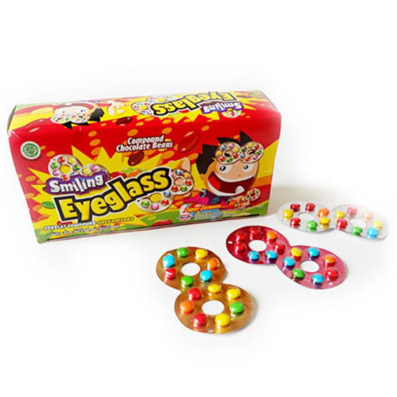 Jual Permen kacamata Smiling Eyeglass Chocolate Beans | Shopee Indonesia