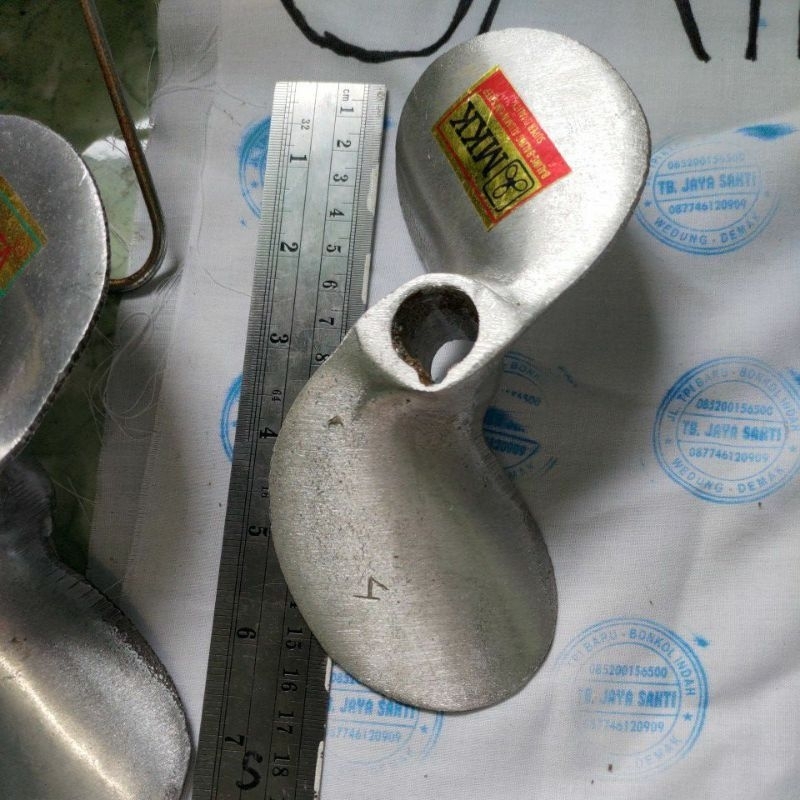 Jual kipas propeller baling baling perahu kapal daun 2 alumunium ...