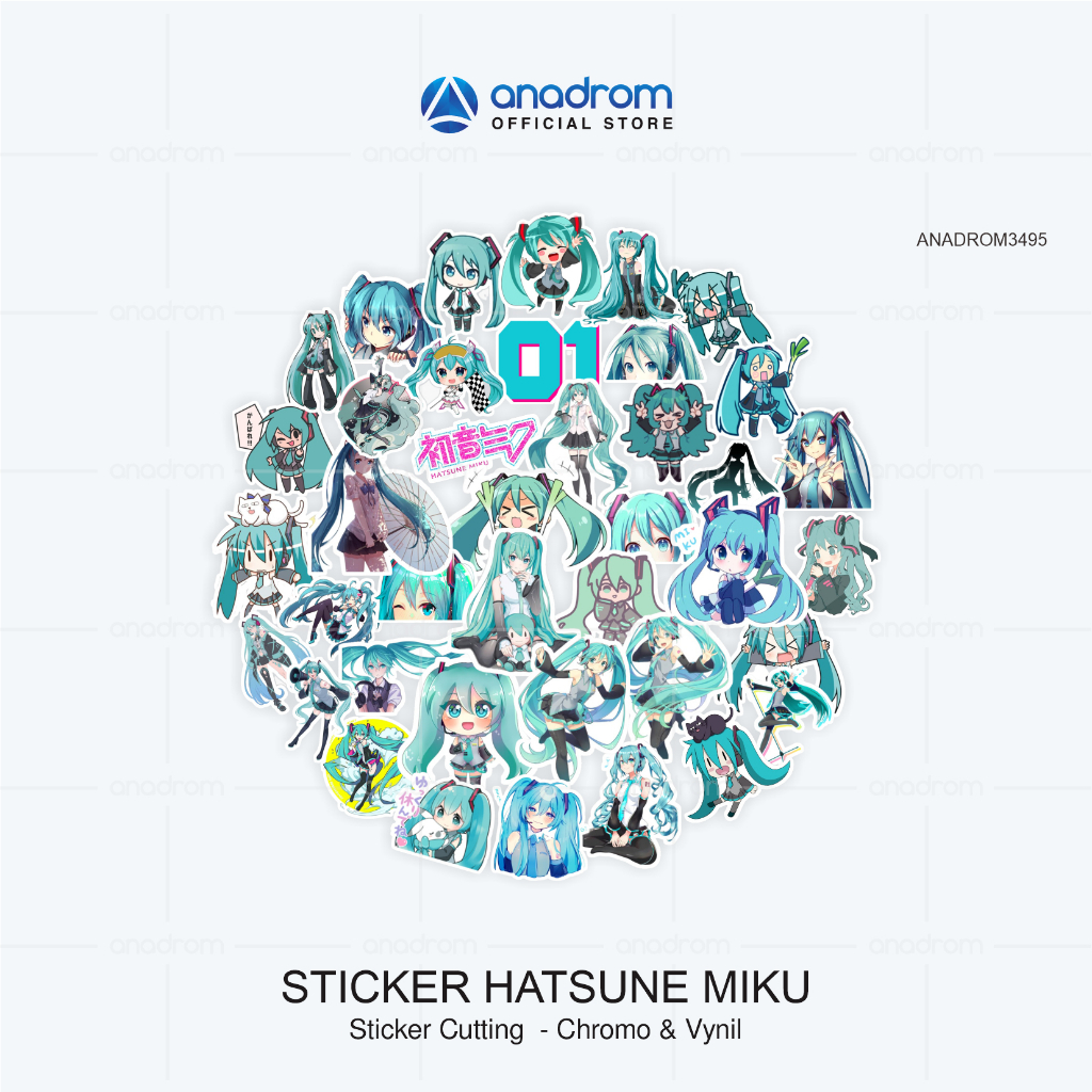 Jual Sticker Hatsune Miku | Sticker Anime & Aesthetic | Anadrom 3495 ...