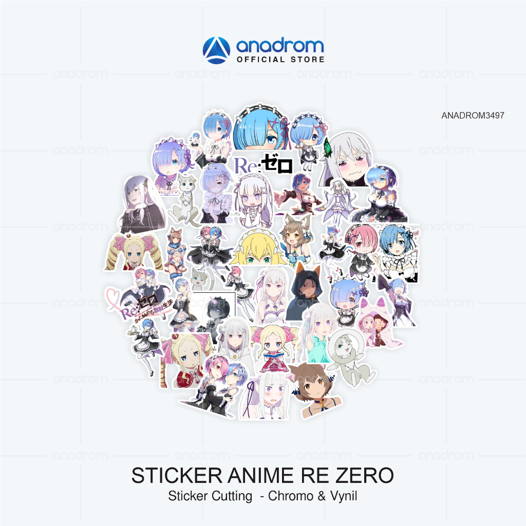 Jual Sticker Anime Re Zero | Sticker Anime & Aesthetic | Anadrom 3497 ...