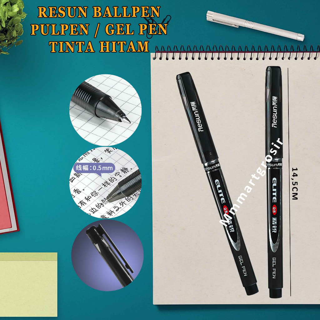 Jual Resun Ballpen / Pulpen Tinta Hitam / Pulpen 0.5mm / Pen 5272 ...