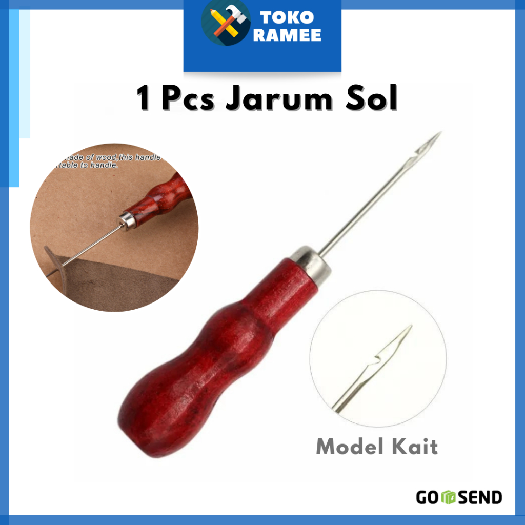 Jual (Paket) Jarum Sol + Benang Jahit Sol Sepatu Nilon Premium Putih ...