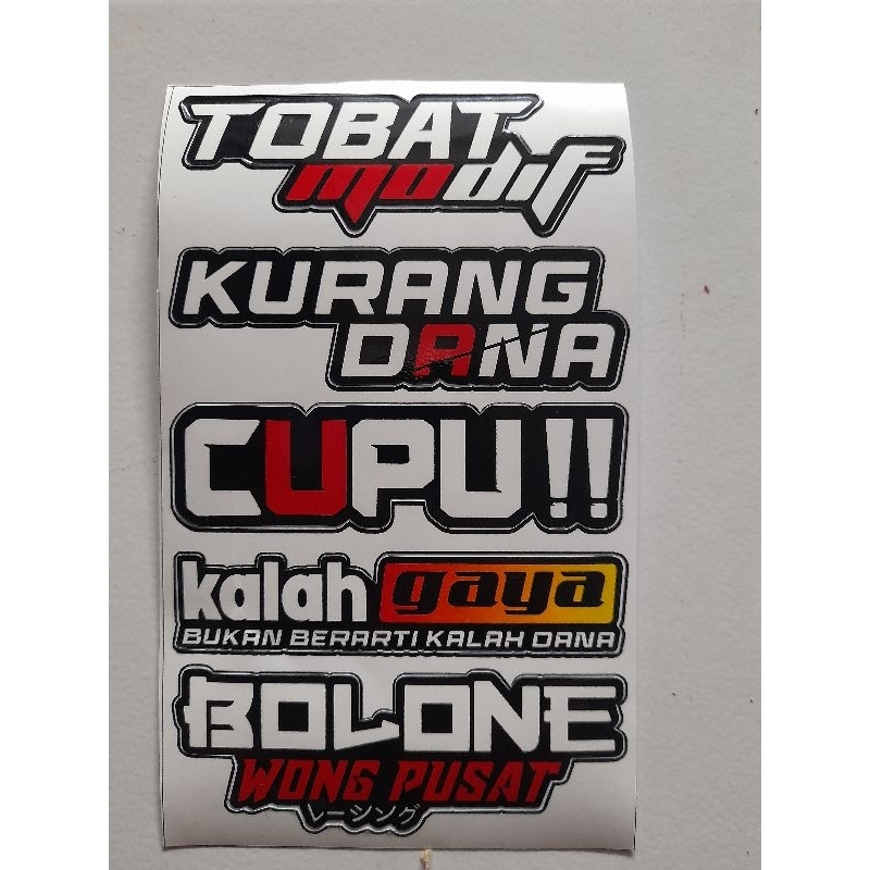 Jual STIKER KATA-KATA TOBAT MODIF | Shopee Indonesia