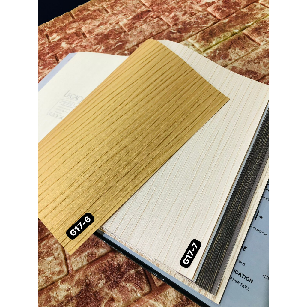 Jual WALLPAPER DINDING POLOS SALUR PUTI GOLD ABU KULIT KAYU SIMPLE ...
