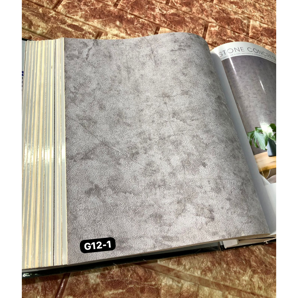 Jual Wallpaper Dinding Polos Tembok Acian Semen Abu Cream Abstrak ...