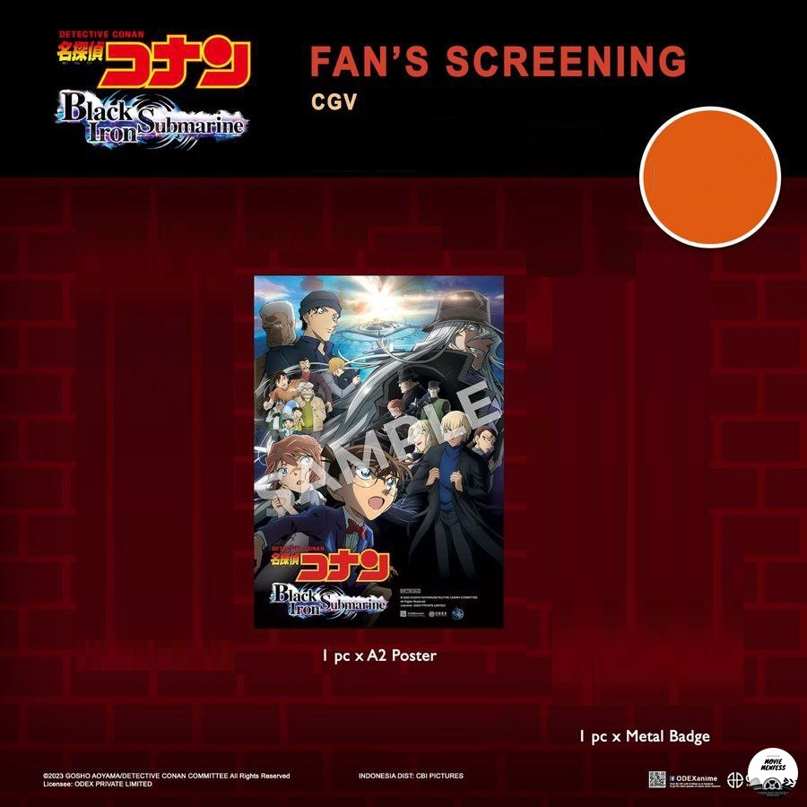 Jual Detective Conan: Black Iron Submarine x CGV Official Fans Screening A2 Poster | Shopee ...