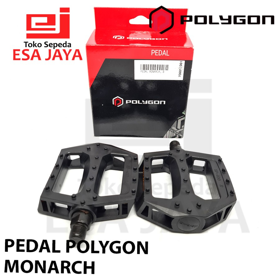 Jual Pedal MTB Polygon Monarch Flat Pedal Plastik dengan Reflector ...