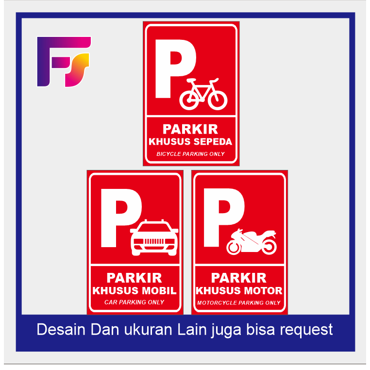 Jual Stiker waterproff PARKIR KHUSUS MOBIL,PARKIR KHUSUS MOTOR,PARKIR ...