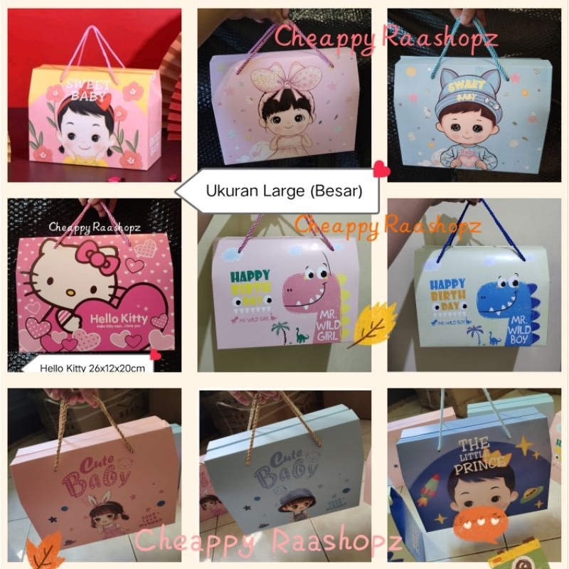 Jual Large Box Souvenir Ulang Tahun Anak Goodie Bag Snack Ultah ...