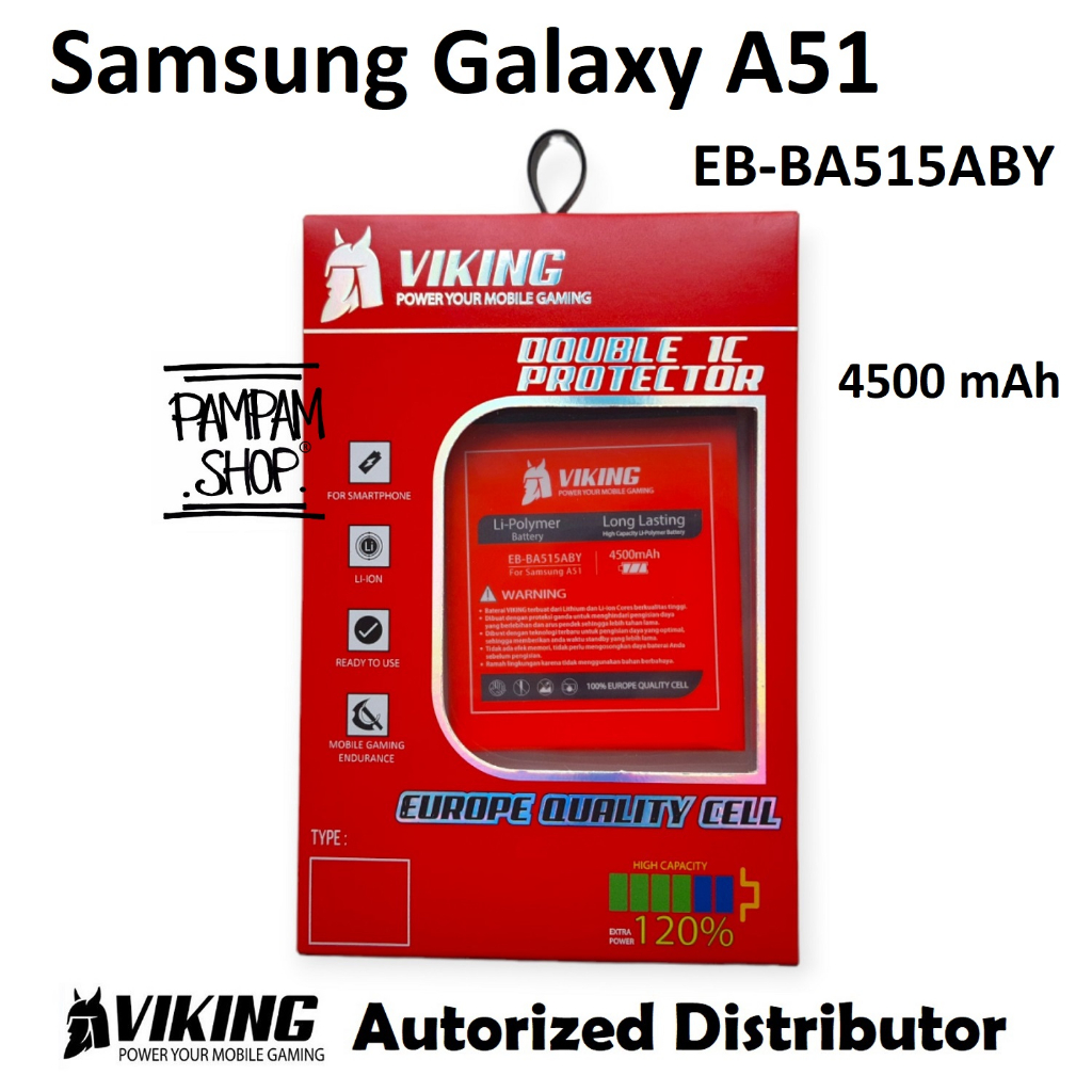 Jual Baterai VIKING Double Power Original Samsung Galaxy A51 EB-BA515ABY SM-A515F A515 A515F ...