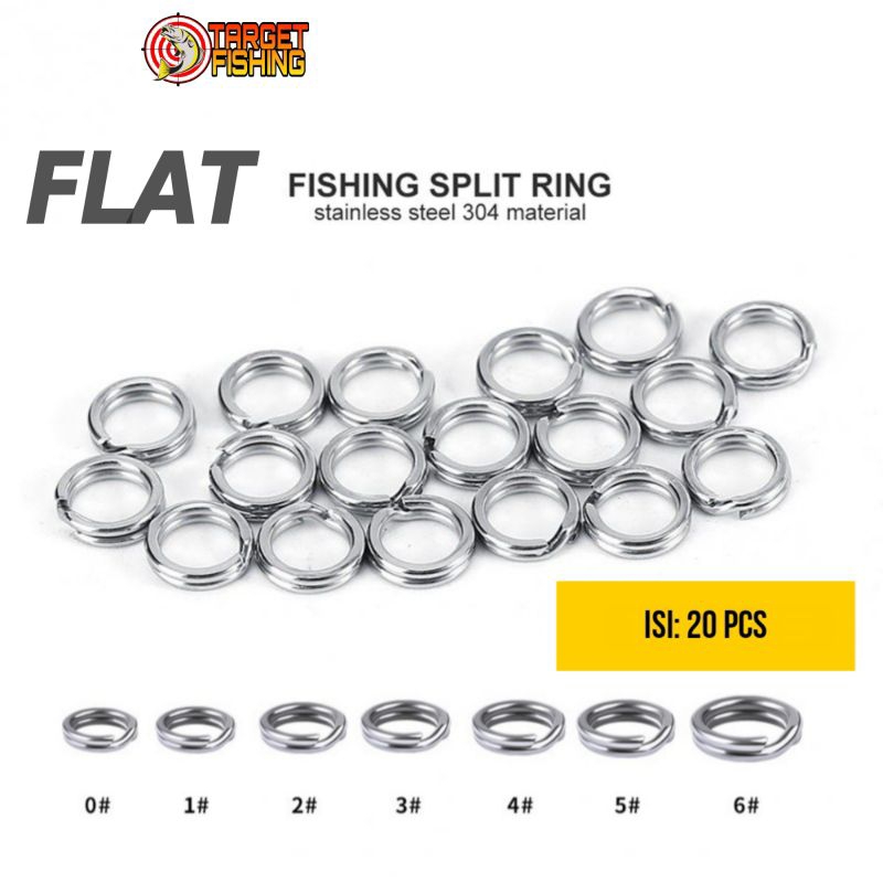 Jual 20pcs FLAT SPLIT RING Stainless Anti Karat | Shopee Indonesia