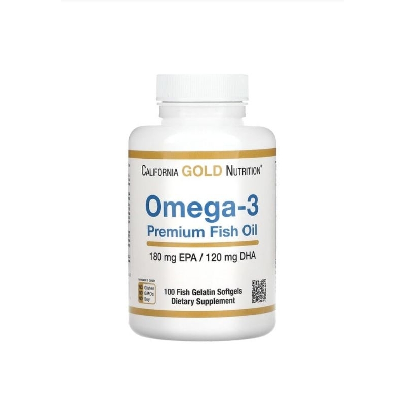 Jual California Gold Nutrition Omega-3 Premium Fish Oil 180 EPA / 120 DHA 100 Fish Gelatin ...