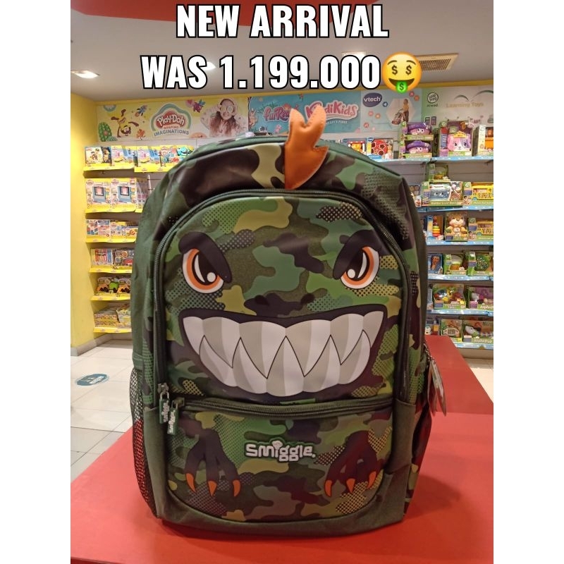 Jual Smiggle Best Budz Backpack tas ransel cat panda tiger shark dino ...