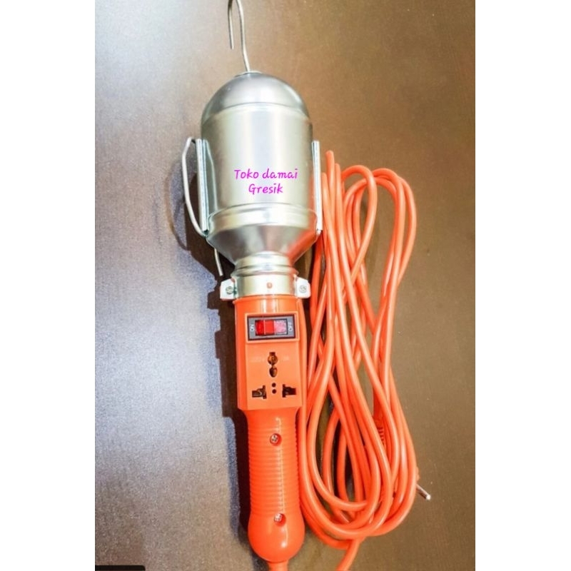 Jual Okasiwa Lampu kerja proyek orange lampu gantung 5M fitting kabel ...