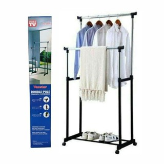 Jual RAK Jemuran portable / jemuran baju double pole | Shopee Indonesia