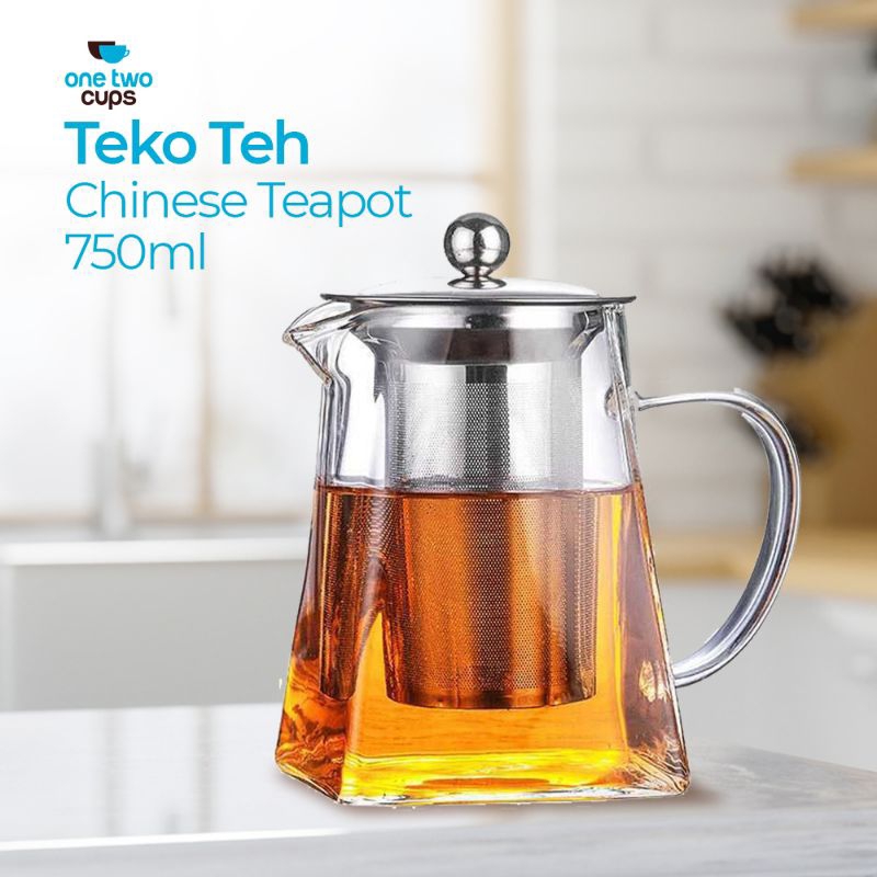 Jual Teko kaca tahan panas pitcher teh teko dengan penyaring teh ...