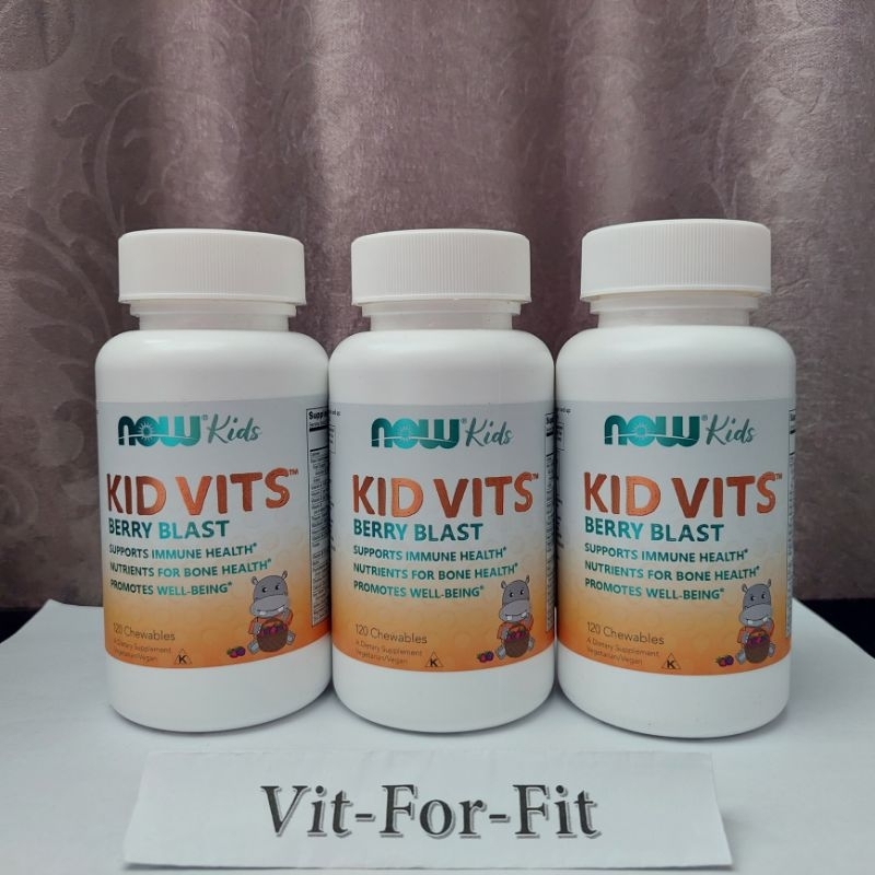 Jual NOW Kid Vits Berry Blast - 120 Chewables Kids Multivitamin Anak ...