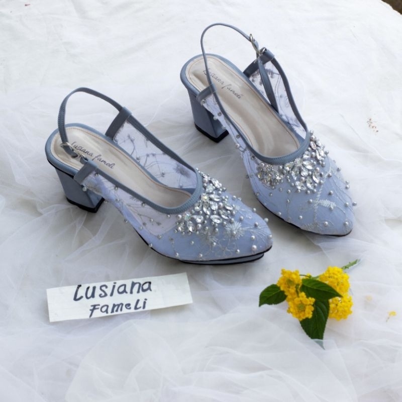Jual LEE_HANA I sendal sepatu pengantin wanita sepatu payet wedding ...