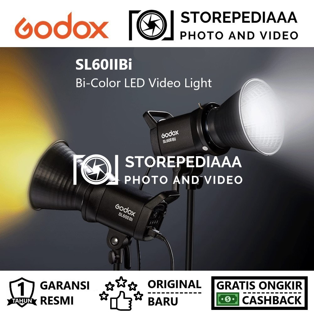 Jual Godox SL60IIBi Bi-Color LED Video Light SL60II Bi SL60 II Bi ...