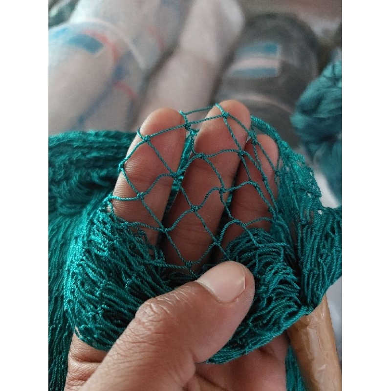 Jual permeter jaring nilon 1 in d9 hijau (1mtr x 100mata) | Shopee ...
