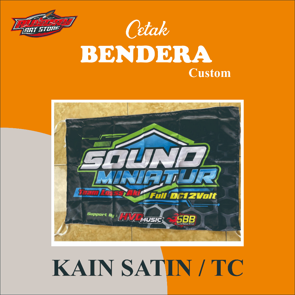 Jual CETAK BENDERA CUSTOM KAIN SATIN DAN KAIN KILAP dan TC TERBAIK ...