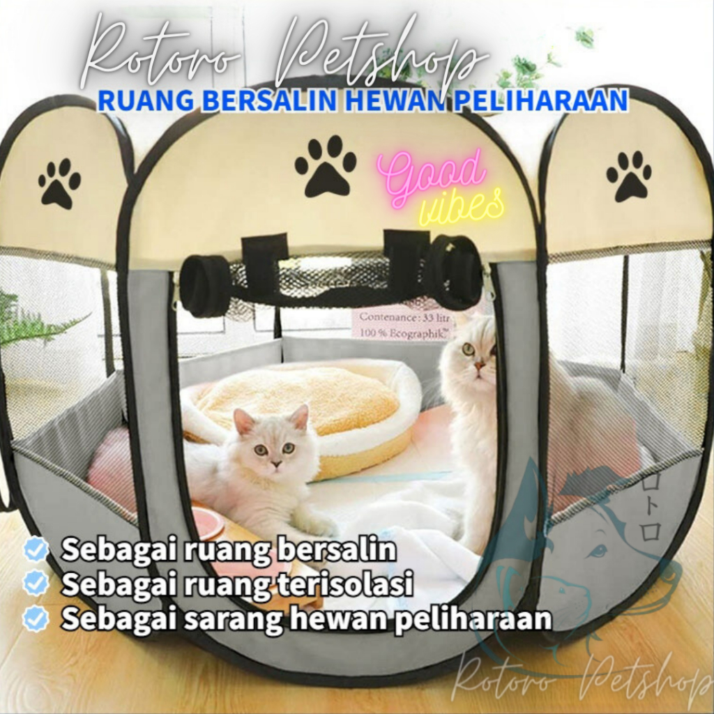 Jual Kandang Lipat Tenda Portable Kucing Anjing Tempat Tidur dan ...