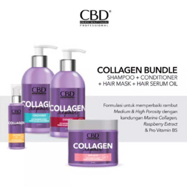 Jual CBD Collagen Booster Shampo, Condotioner, Hair serum , Hair mask ...