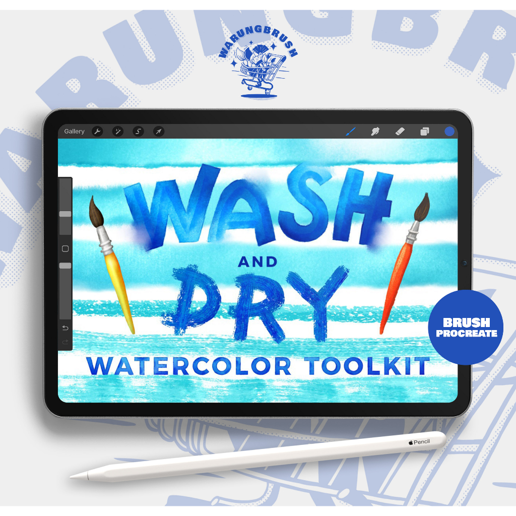 Jual Wash & Dry Watercolor Toolkit - Procreate Brushes BP00151 | Shopee ...