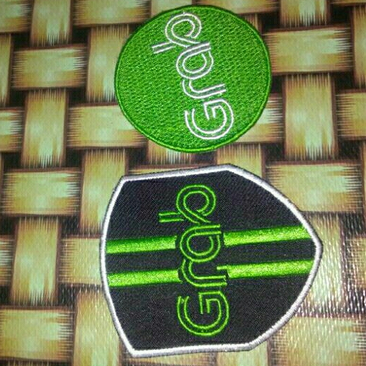 Jual Logo emblem Grab Tameng + Bulat Bordir Komputer | Shopee Indonesia