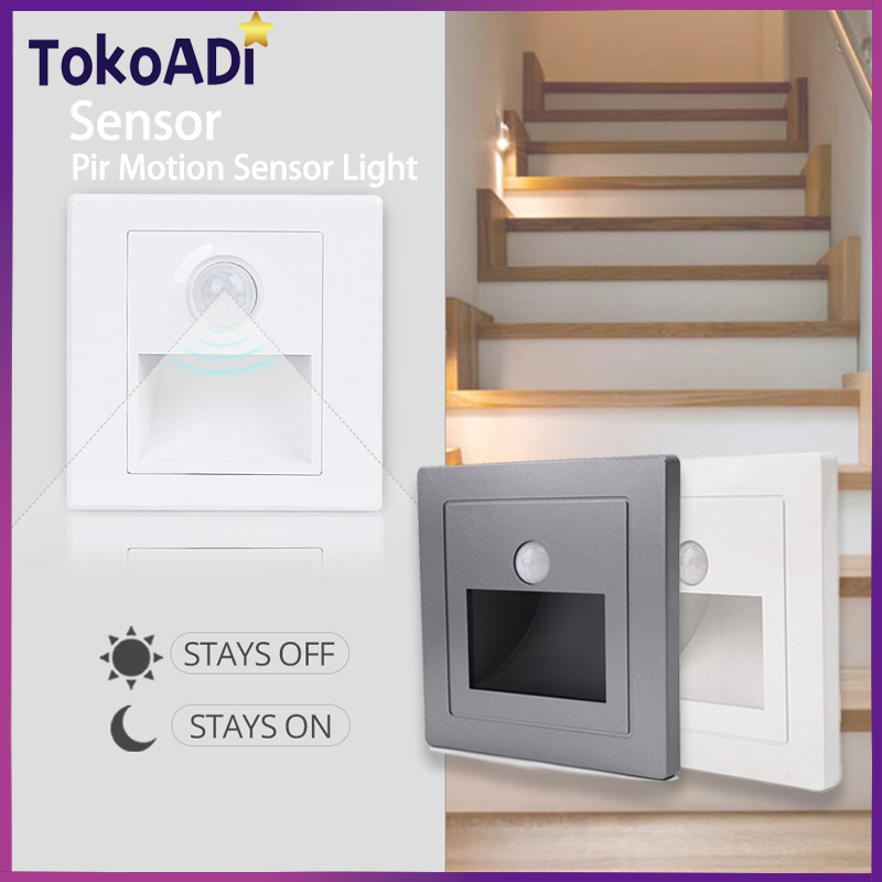 Jual Lampu Dinding LED Bentuk Kotak Dengan Sensor PIR Untuk Tangga ...