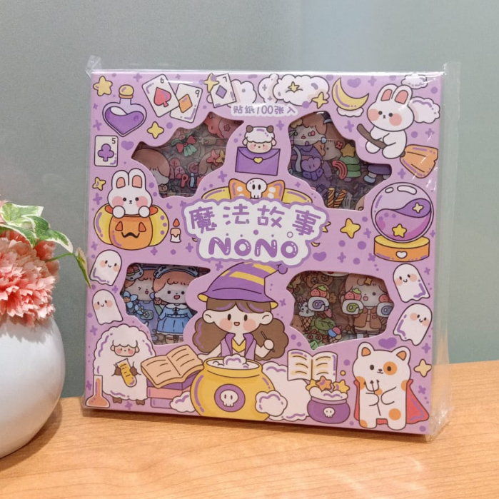 Jual Sticker 2D Dekoratif Karakter NONO & MOMO Kartun Korea Waterproof ...