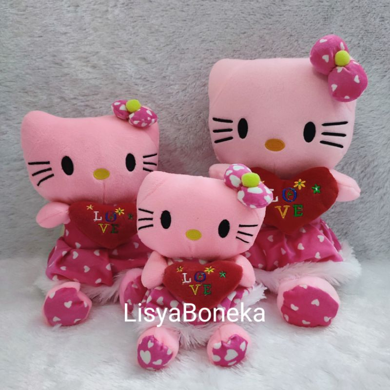 Jual Boneka Hello kitty love ukuran 35cm BAHAN LEMBUT Berlabel SNI | Shopee Indonesia