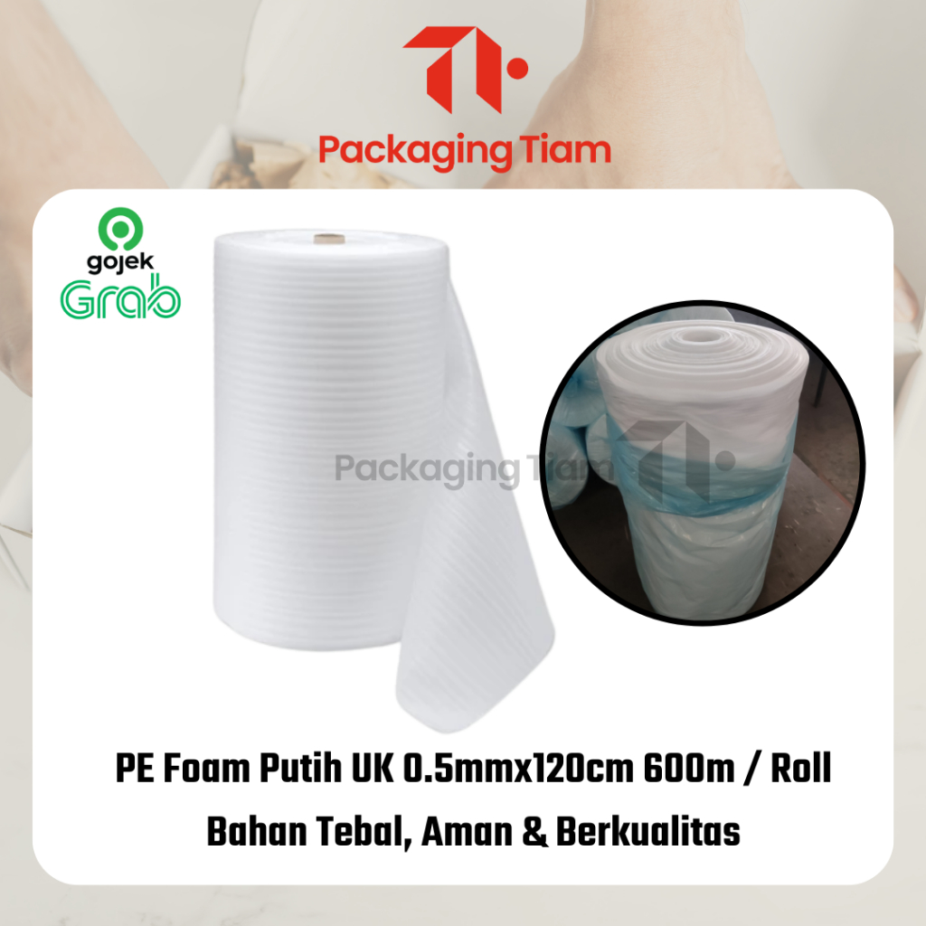 Jual PE FOAM SHEET TEBAL 0.5mm x120cm x 600m Meter PER ROLL HARGA ...