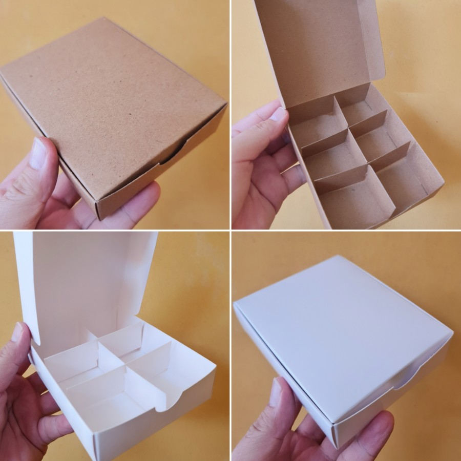 Jual ( 12pcs ) Dus Mochi Sekat 6 Box Moaci Kue Soes Isi 6 Kotak Kue ...