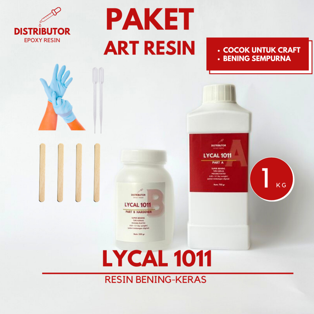 Jual Diy Epoxy Resin bening - craft resin - art resin - 1kg 1011 Lycal ...