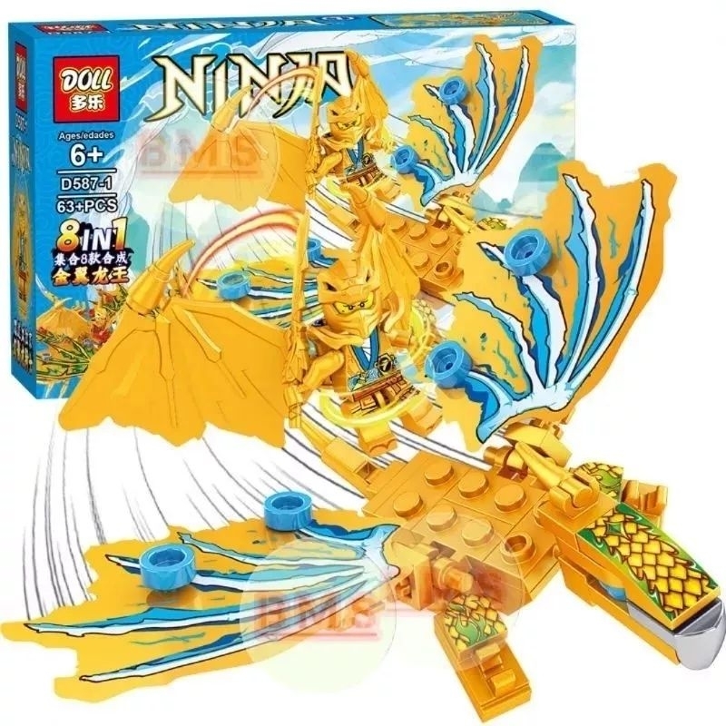 Jual Mainan Balok Ninjago Naga series Gold D587 | Shopee Indonesia