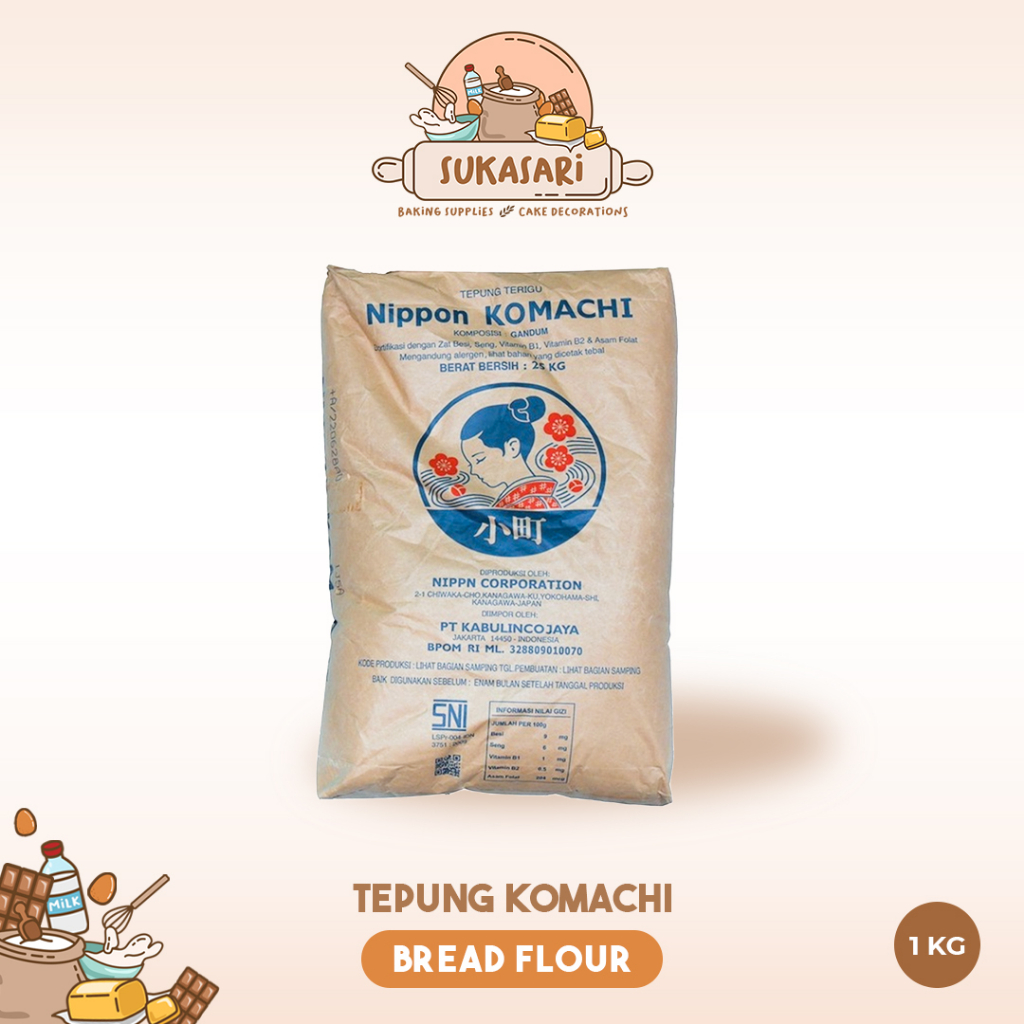 Jual Sukasari - Tepung Komachi 1kg Repack / Bread Flour Tepung Terigu | Shopee Indonesia