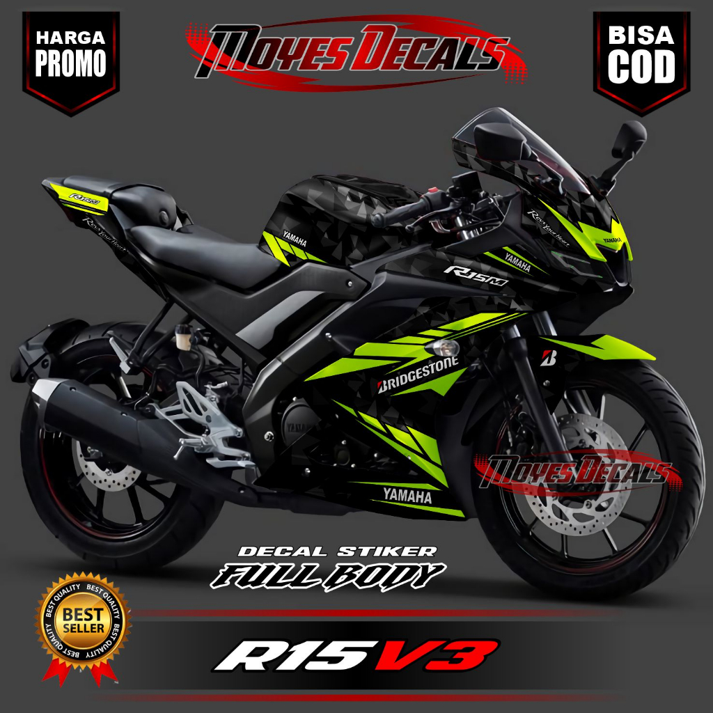 Jual Decal Stiker R15 V3 / Stiker Variasi R15 V3 Fullbody Motif Kaca ...