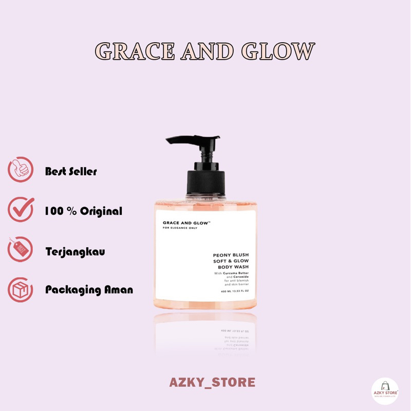 Jual Grace and Glow Peony Blush Soft & Glow Body Wash | Shower Gel | - Sabun Mandi Cair untuk ...